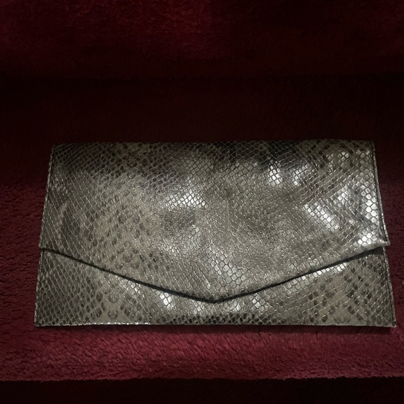 Cole Haan | Bags | Cole Haan Grayblack Snake Print Clutch | Poshmark